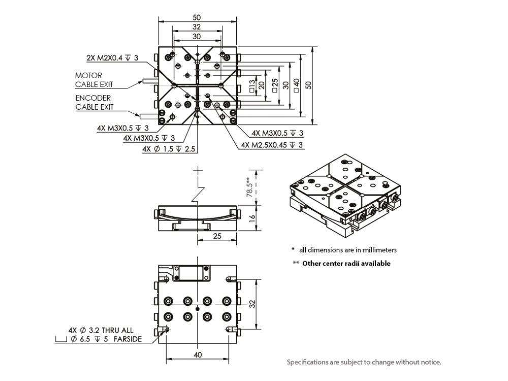 Nano Positioning - Piezo - Precision Gonio Stage PG-50PM